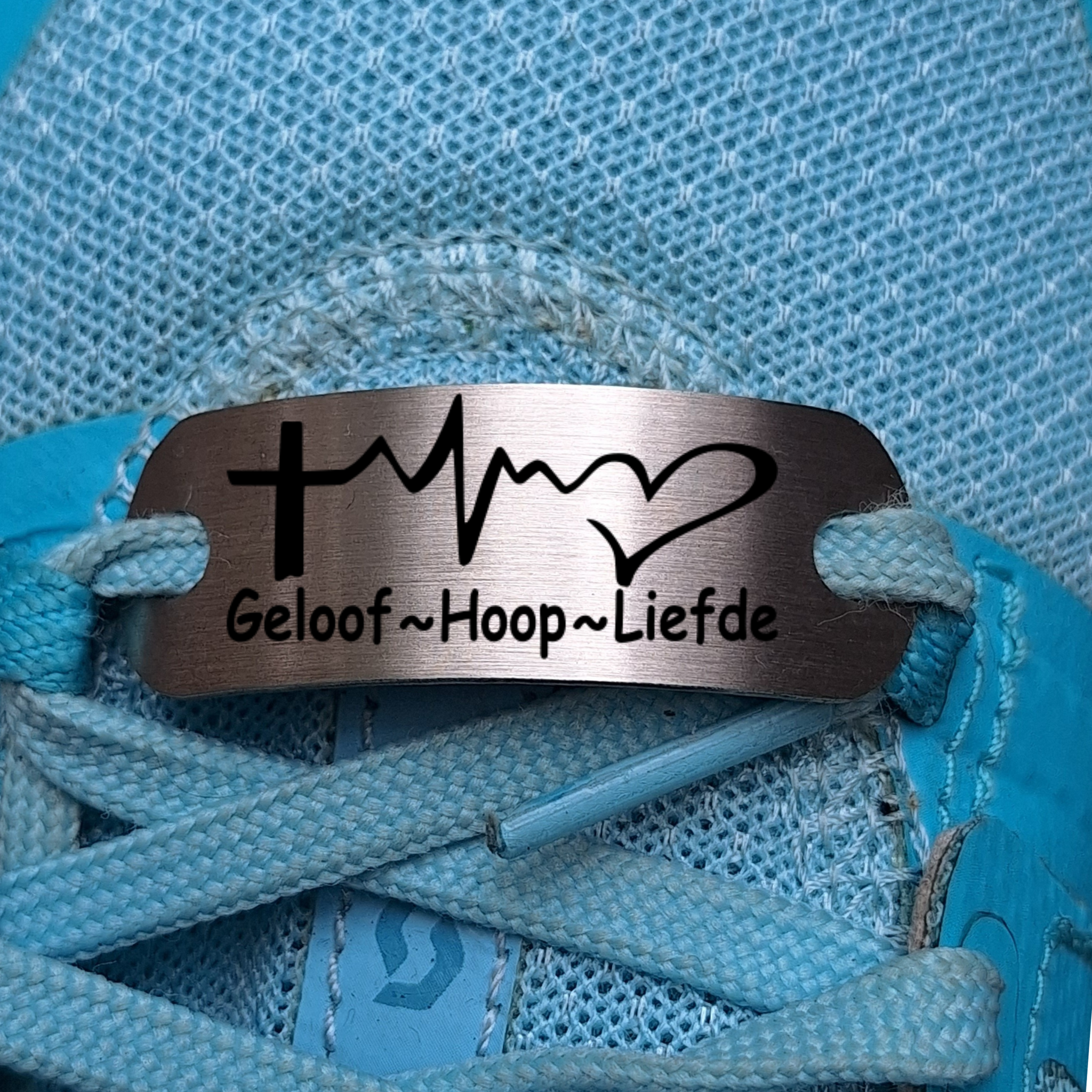 Geloof Hoop Liefde - Motivational Christian Shoe Tag – SA Medal Hangers