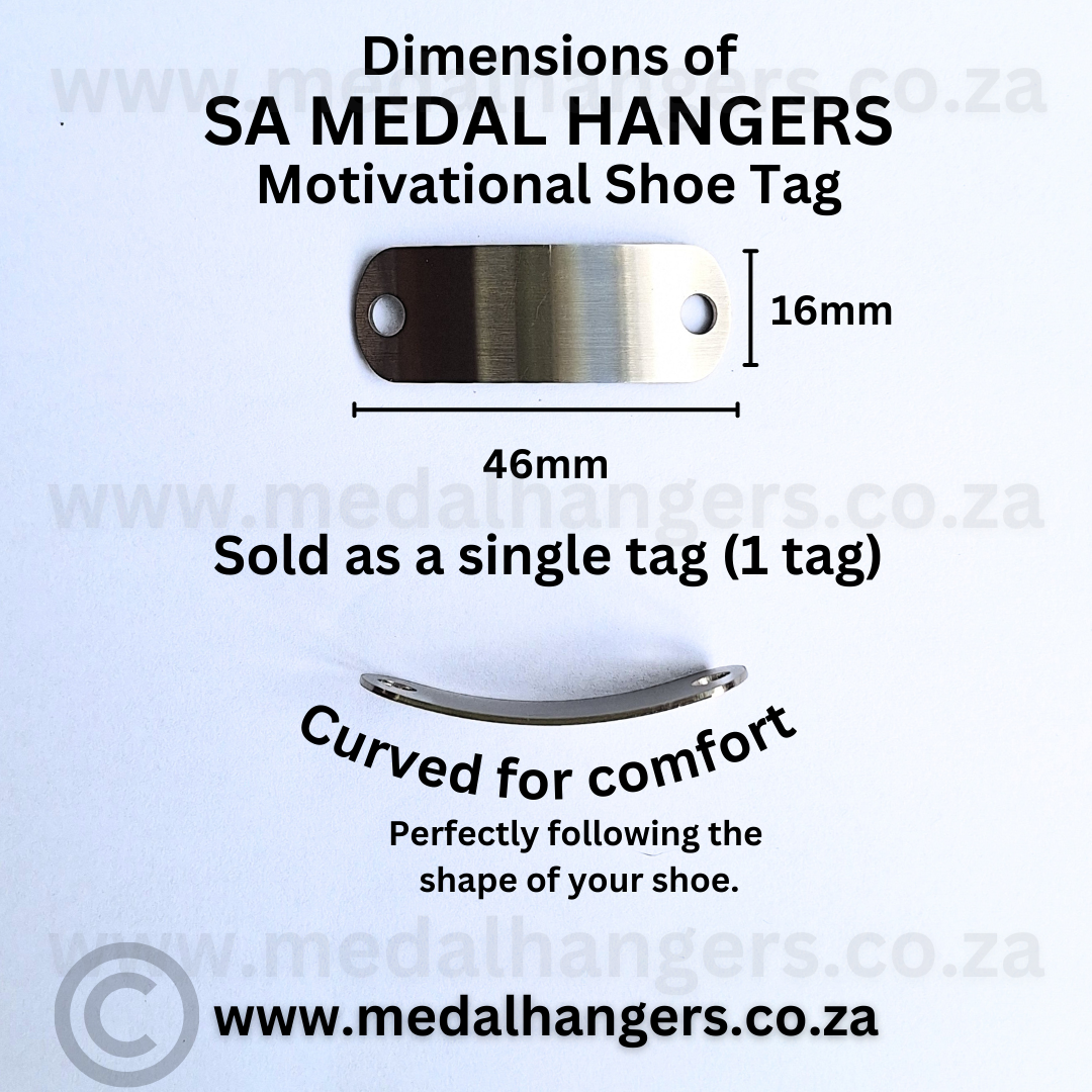 When your LEGS get tired PLAY with your heart - Shoe Tag – SA Medal Hangers
