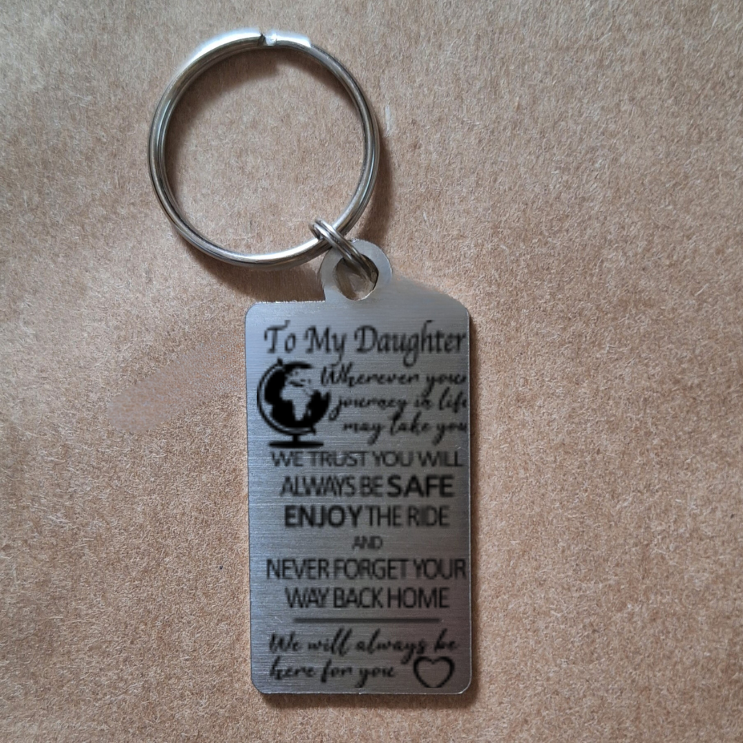 To My Daughter - Keyring – SA Medal Hangers