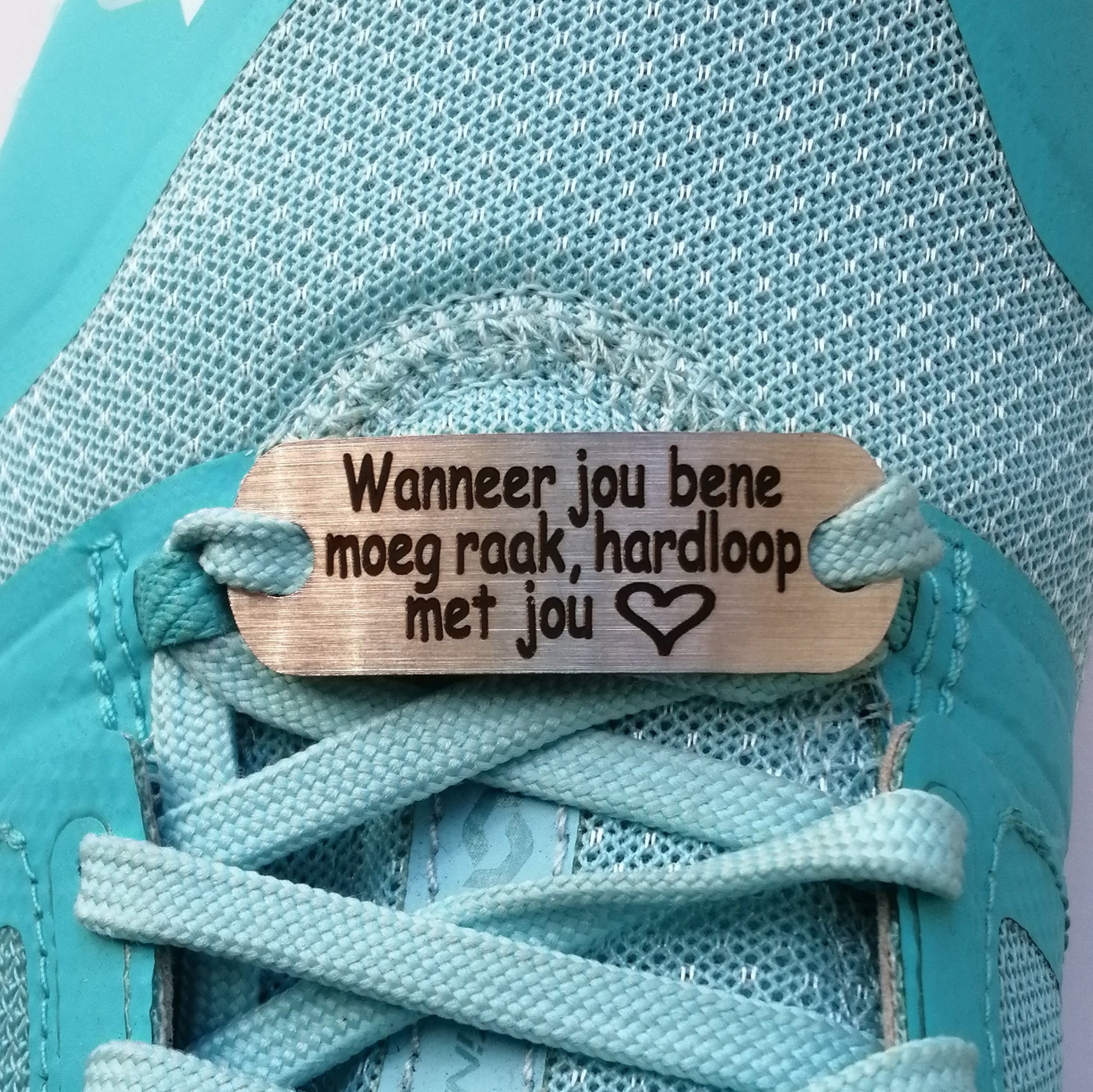 Wanneer jou bene moeg raak, hardloop met jou hart - Shoe Tag – SA Medal ...